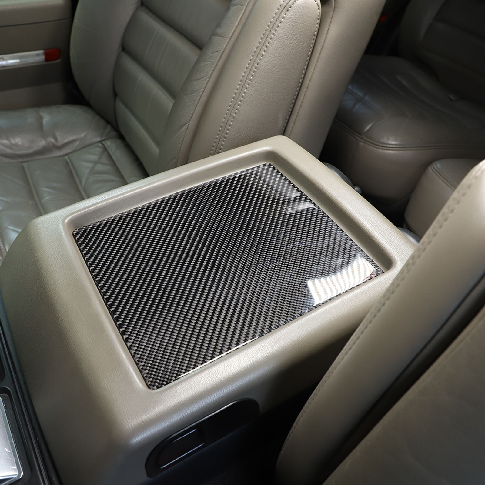 For Hummer H2 03-07 Real Carbon Fiber Center Console Armrest Box Panel ...