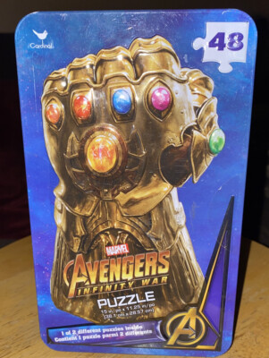 Marvel Avengers 48 Pc Infinity War Gauntlet Surprise Puzzle in Tin Can ...