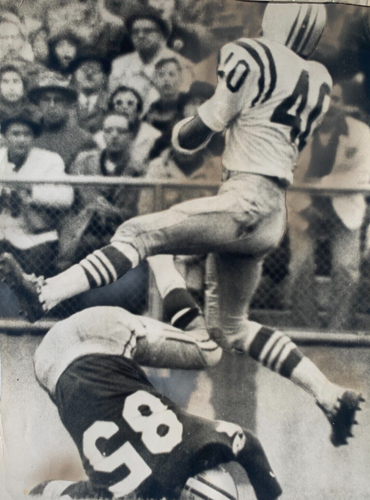 1961 LARGE MAX MCGEE GREEN BAY PACKER, ABE WOODSON 49ERS FOOTBALL Press ...
