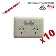 29x Clipsal Slimline Sc2025 Double Power Point GPO White for sale ...