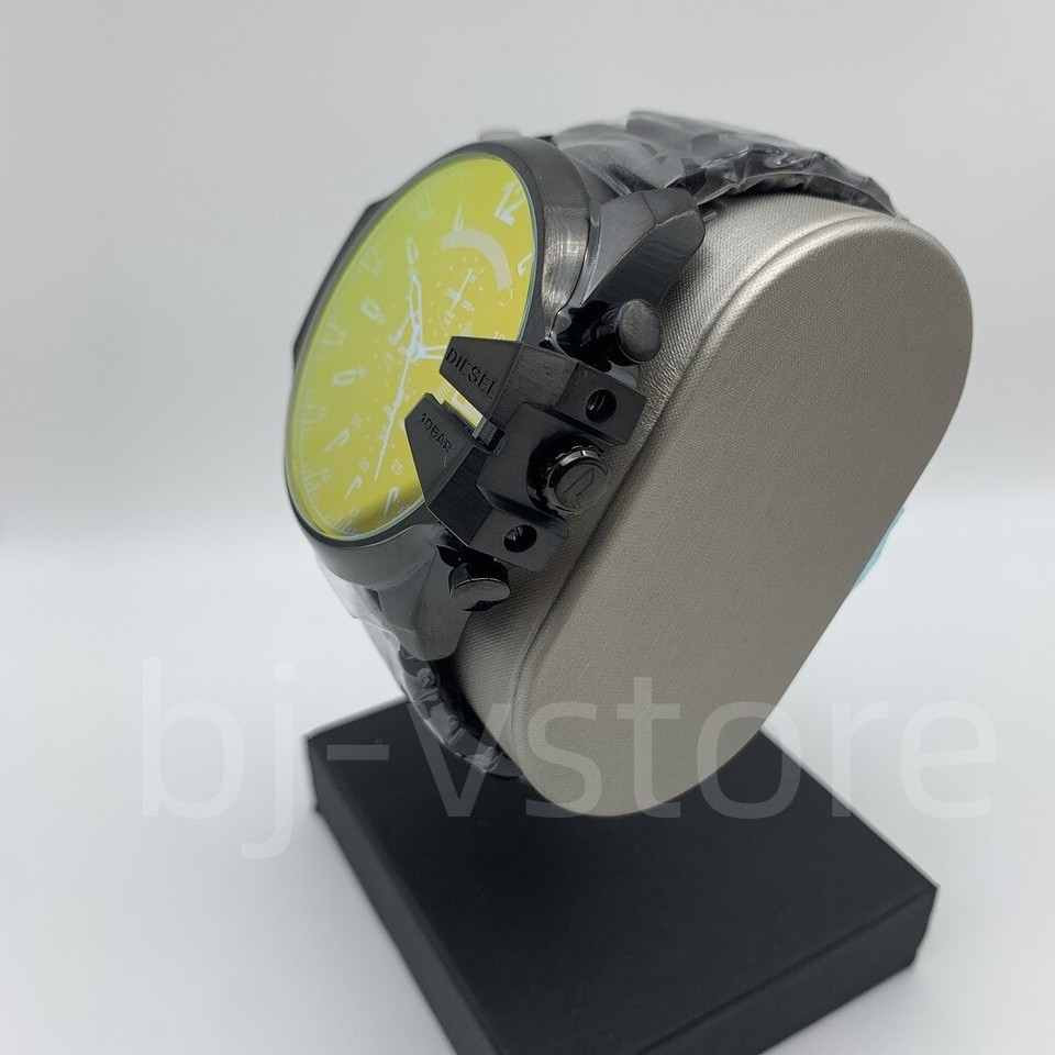 Diesel DZ4318 Mega Chief Chronograph Black Dial Stainless Steel Band ...