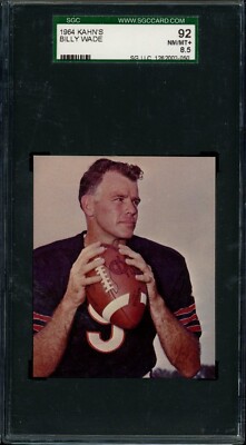 1964 Kahn's Football Bill Wade Bears SGC 8.5 NM-MT+ LOOK! SL | eBay