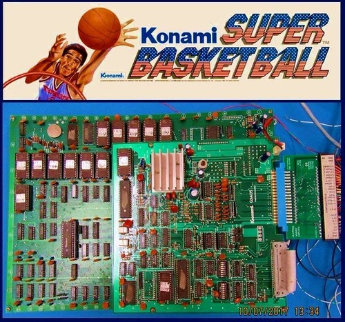 Arcade,Coin, Amusement, Konami, Super Basketball, PCB, NON-JAMMA ...