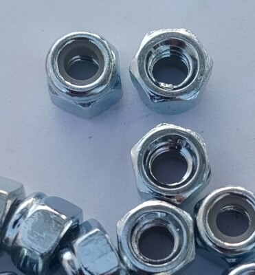 M4 985-8 Zinc-plated Steel Nylon Insert Hex Nuts, Qty. 25 | eBay