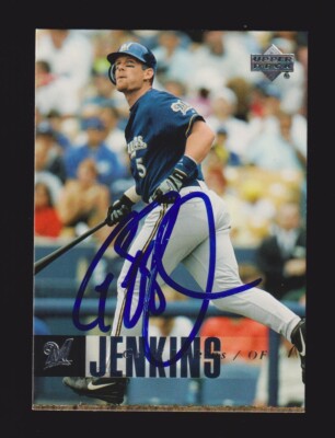 2006 UD #261 Geoff Jenkins MILWAUKEE BREWERS SIGNED AUTOGRAPH AUTO COA ...