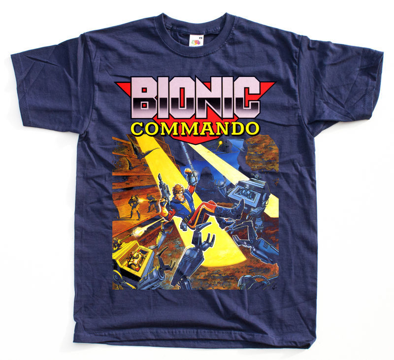 BIONIC COMMANDO Nes T shirt NAVY Arcade Famicom NINTENDO | eBay