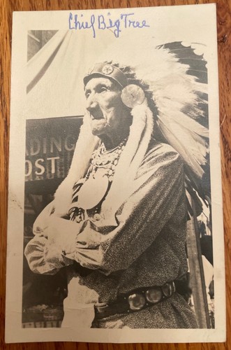 Chief John Big Tree / Signed Real Photo Postcard | eBay