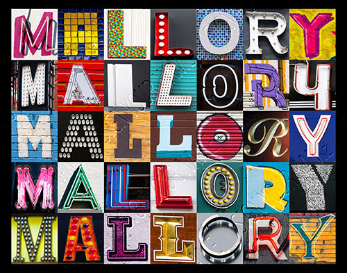 MALLORY Name Poster featuring photos of actual sign letters | eBay