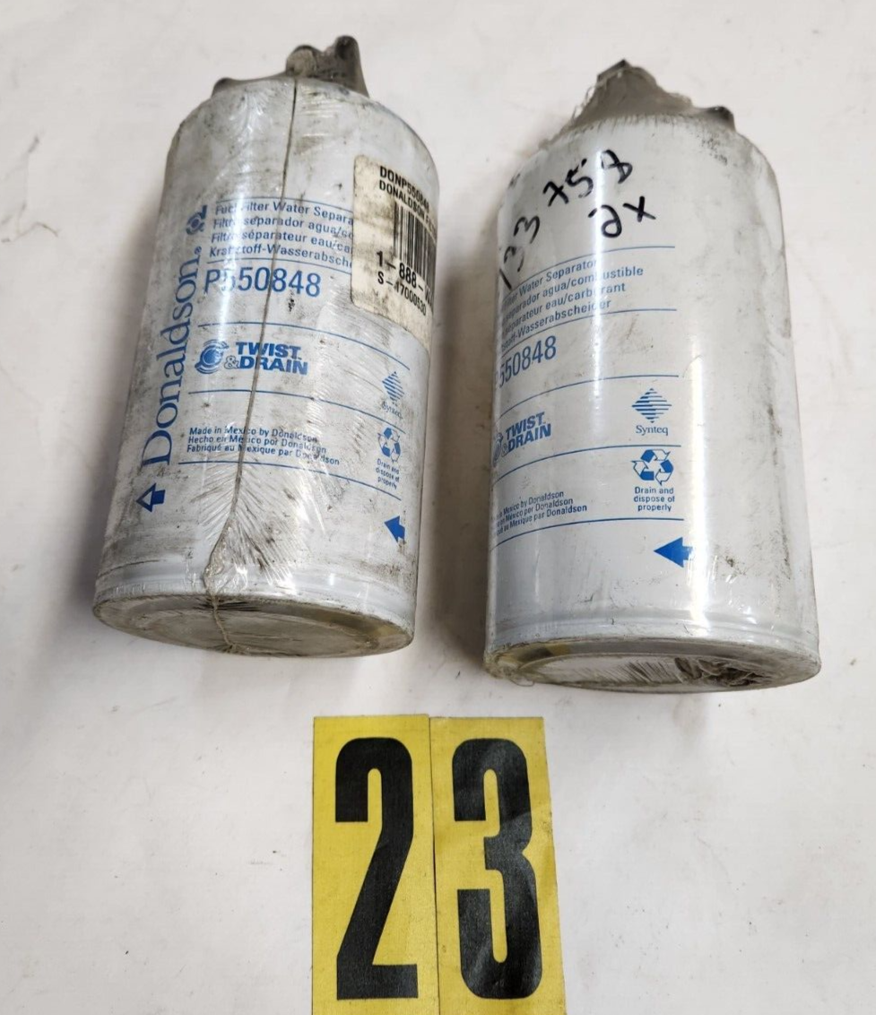 Lot of 2x Donaldson P550848 Spin-on Twist & drain Fuel Filter Water ...