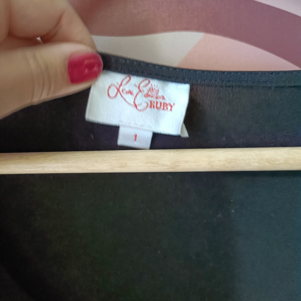 Leona Edmiston Ruby Womens Dress Size 1 Black AU 10 Stretch Loud Art Print | eBay Australia