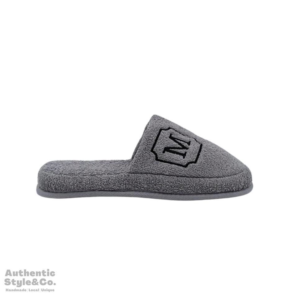 Unisex Personalized Terry Cloth Slippers, Women's Slippers, Monogrammed ...