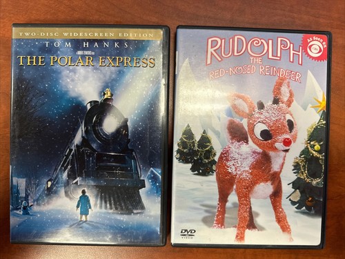 The Polar Express (DVD, 2 Disc) and Rudolph The Red Nosed Reindeer (DVD ...