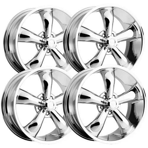 (Set-4) Vision 142 Legend 18x8.5 5x5 5x127 10mm Chrome Wheels Rims 18 ...
