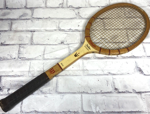 Vintage Wood 1960s WILSON Jack Kramer AUTOGRAPH Red Band Tennis Racket ...