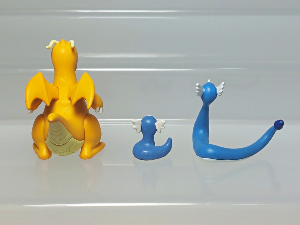 Dragonite Dragonair Dratini Pokemon Figure Set Bandai Tomy H02 0.6-1 ...