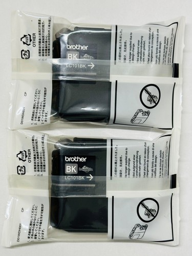 New Genuine Brother LC101 Black Set of 2 Ink Cartridges DCP-J152W, MFC ...