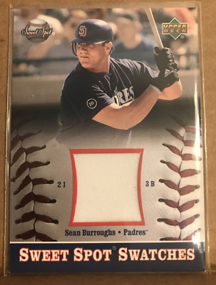 Sean Burroughs 2002 Upper Deck Sweet Spot Swatches Card #S-SB San Diego ...