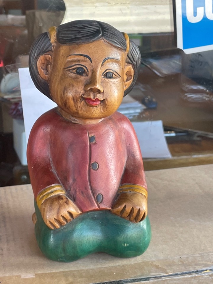 Frederick Cooper? Wood Carved Asian Child Figurine MCM | eBay