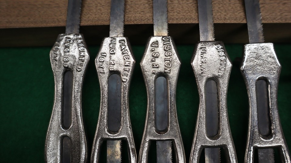 Disston Keyhole-Pad Saw handle collection. Nickel Plated-5 Disston plus ...