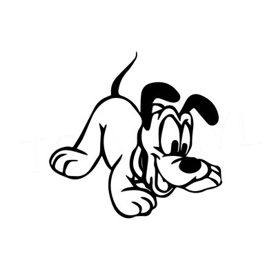 6" PLUTO Vinyl Decal Sticker Car Window Laptop Disney Dog Puppy Mickey ...