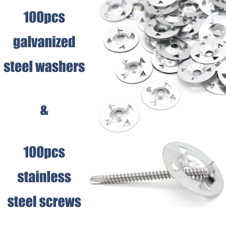 200 Pcs Foam Board Fasteners Kit Washers for Insulation Foam Board ...