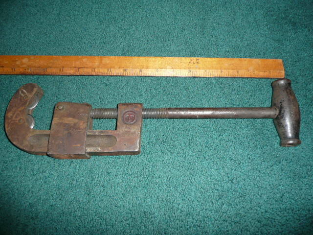 Vintage Cast Iron Heavy Duty Pipe Cutter Oswego Tool Company NY Large 5 ...