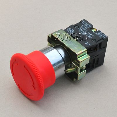 Heavy Duty 660V Red Sign Emergency Stop Push Button Switch NC + NO ...