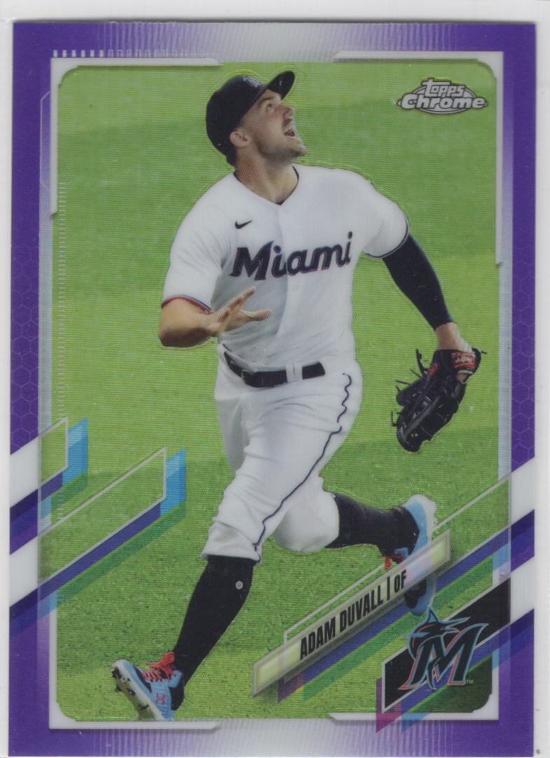 2021 Topps Chrome Adam Duvall Purple Rookie Debut Refractor | eBay