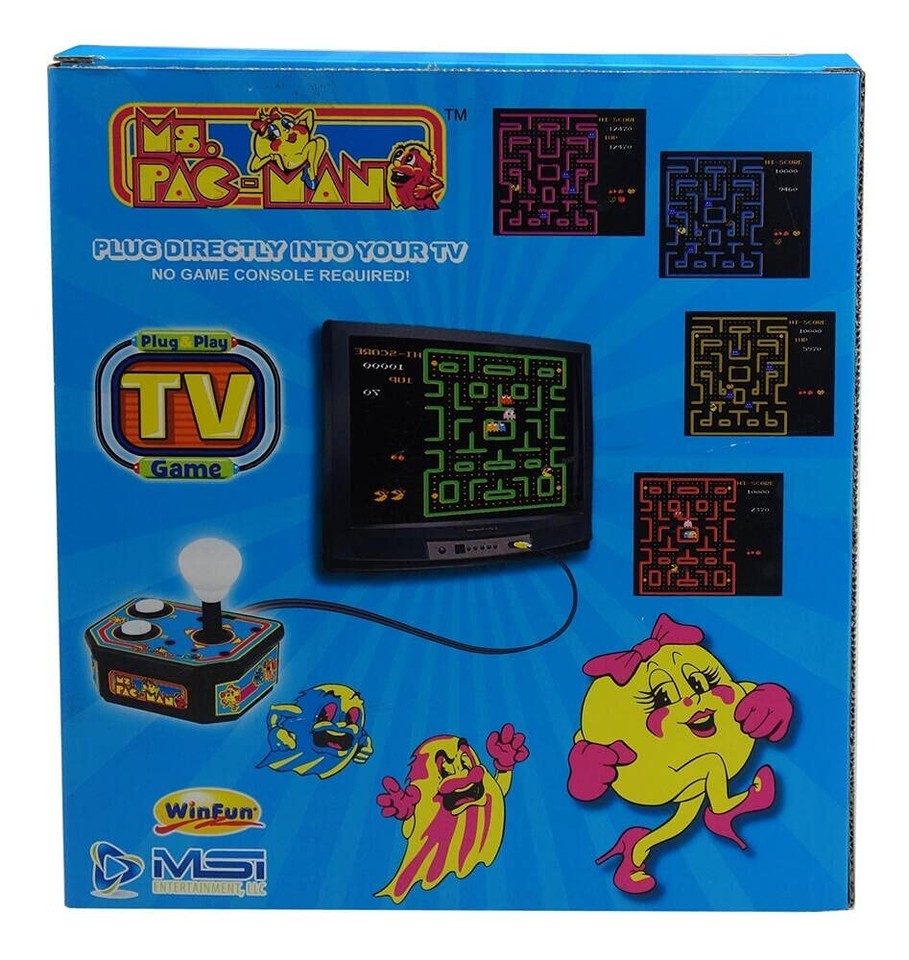 Ms. Pacman Gaming System | MSi TV Arcade Plug And Play Into Your TV ...