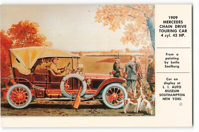 Postcard Long Island Auto Museum - 1909 MERCEDES CHAIN DRIVE TOURING ...