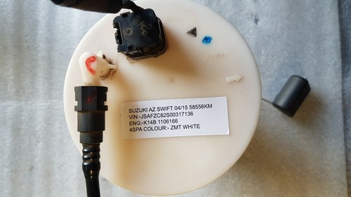 SUZUKI FZ SWIFT FZC82S 1.4LT Fuel Pump & Module 58,556Kms,02-2011 - 6/ ...