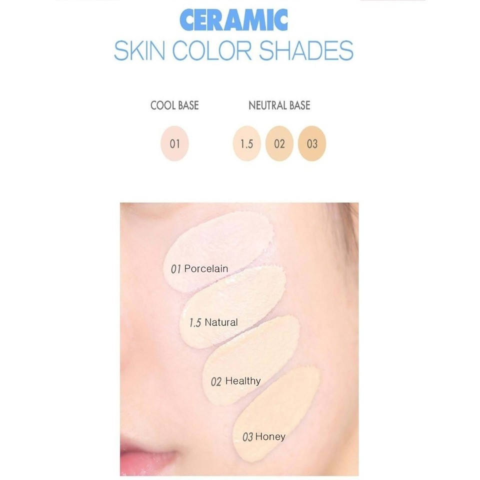 AMUSE Ceramic Skin Perfector Foundation 30ml SPF40 PA++ 3Shades K ...