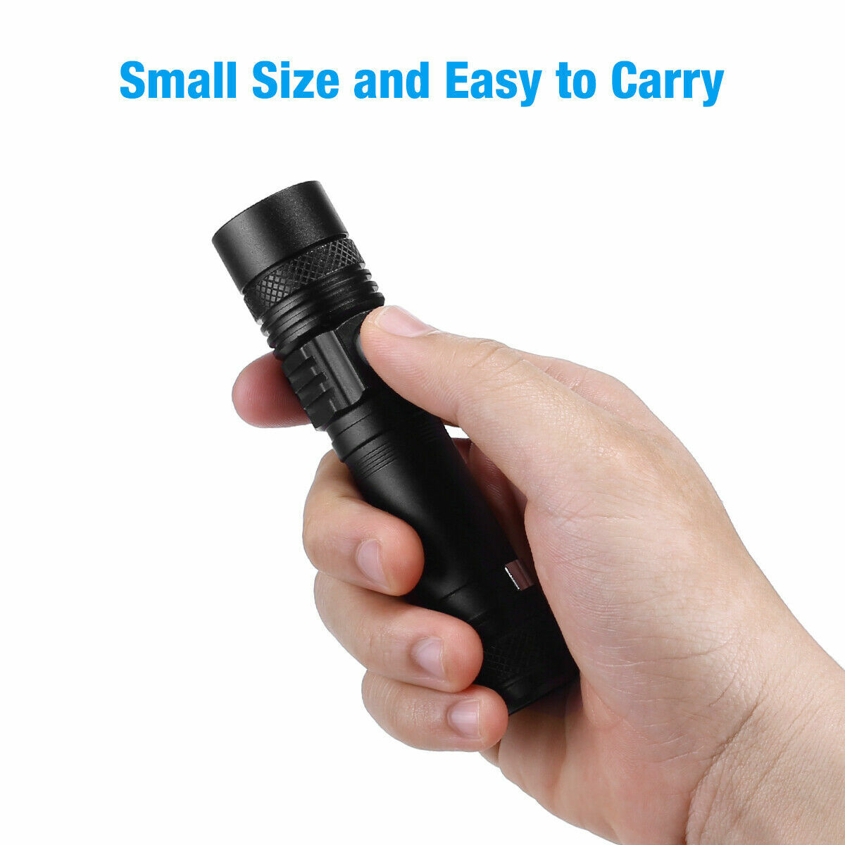 2 PACK LED Flashlight Rechargeable USB LED Tactical Torch Light Lamp | eBay