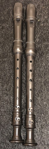 Lot Of 2 Unbranded Black Soprano Recorders Flute Instrument | eBay