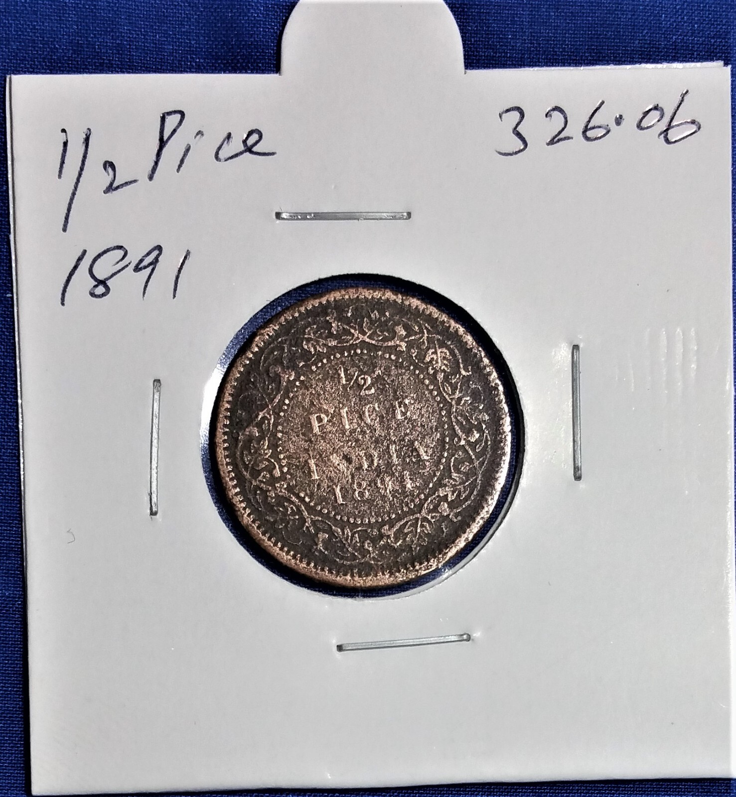 British India 1/2 Half Pice 1891 Rare Queen Victoria Copper Coin | eBay
