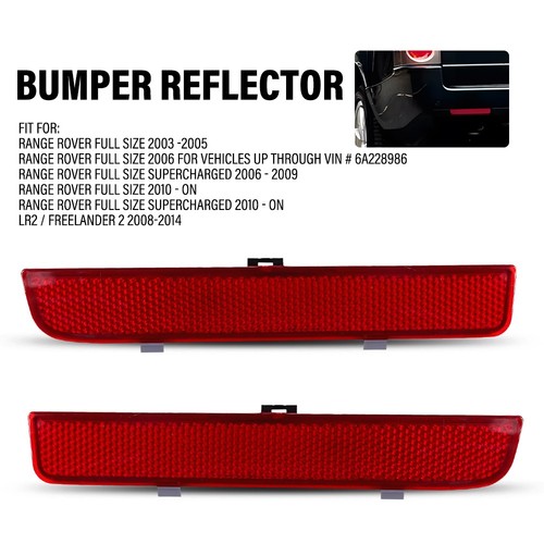 2X Rear Bumper Reflector Red for Range Rover Supercharged 2006-2009 ...