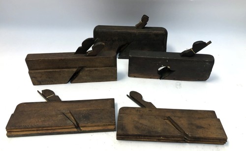 5 Vintage A.W. Dodson Crown Molding Planes – Rare Antique Woodworking ...