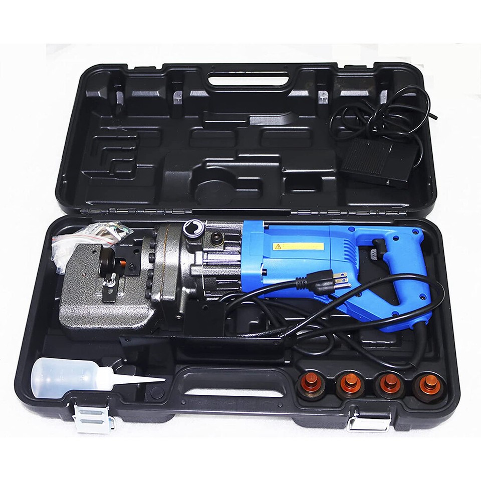 110V Electric Hydraulic Hole Puncher Steel Plate Hole Punching Machine ...