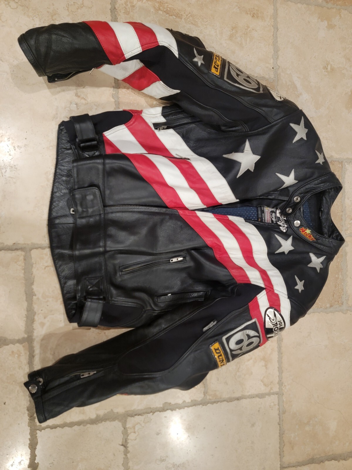 Nicky Hayden Joe Rocket STARS & STRIPES Leather Motor… - Gem