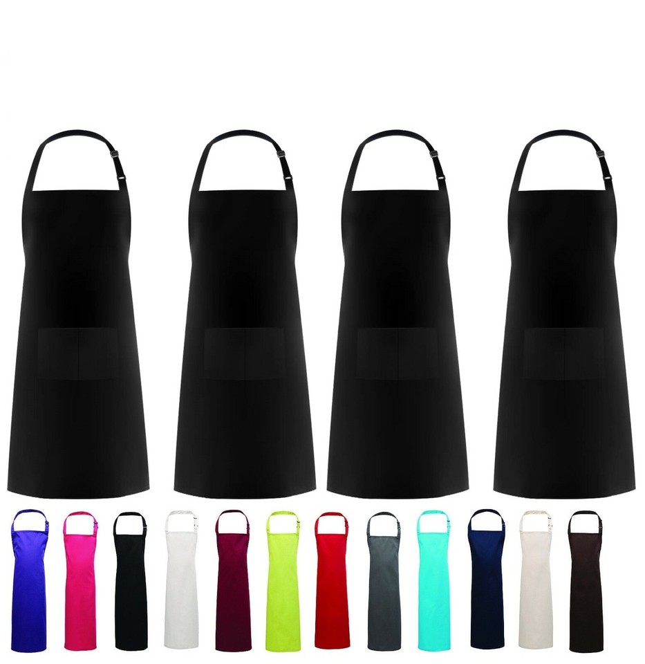 Premium Cotton Chefs Apron Barber Butchers Kitchen Cooks Apron Two ...