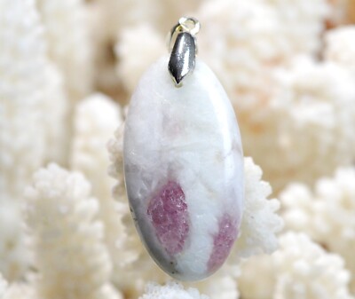 Quarzo & Tormalina Rosa 55 Carati - Ciondolo Cabochon - Taquaral ...