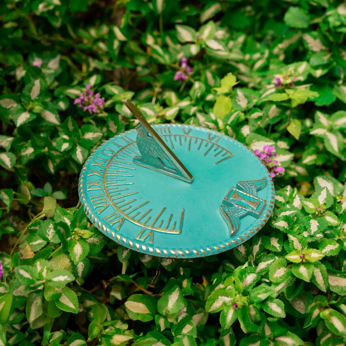 Sundial Verdigris Solid Brass Garden Clock 10'' Diameter Renovators ...
