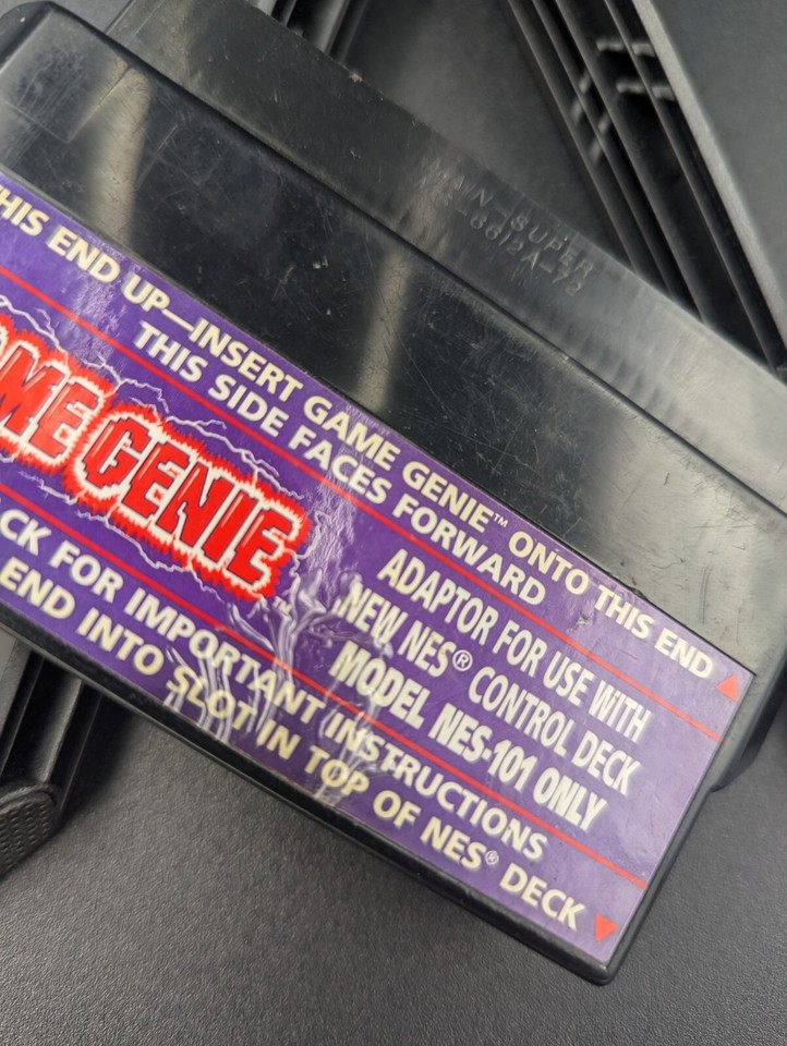 Rare Game Genie Nintendo NES Top Loader Adaptor NES 101 Game Genie And ...