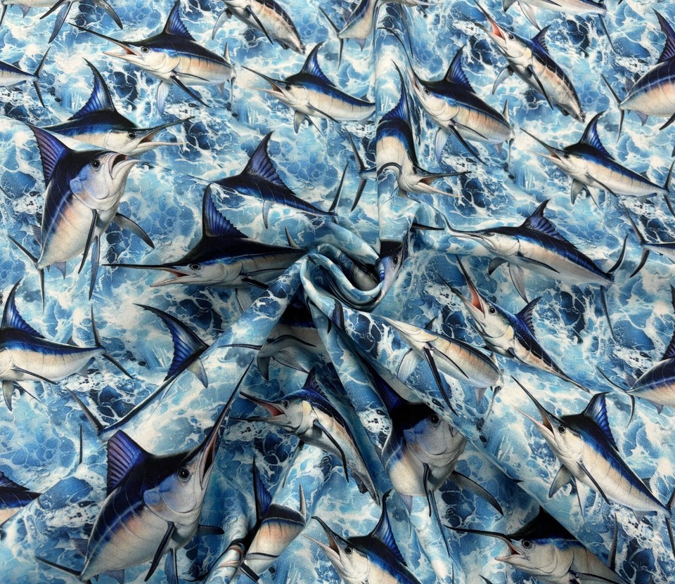 Seaside Cotton Fabric Mixed Ocean Nautical Sea Beach Patchwork Craft ...