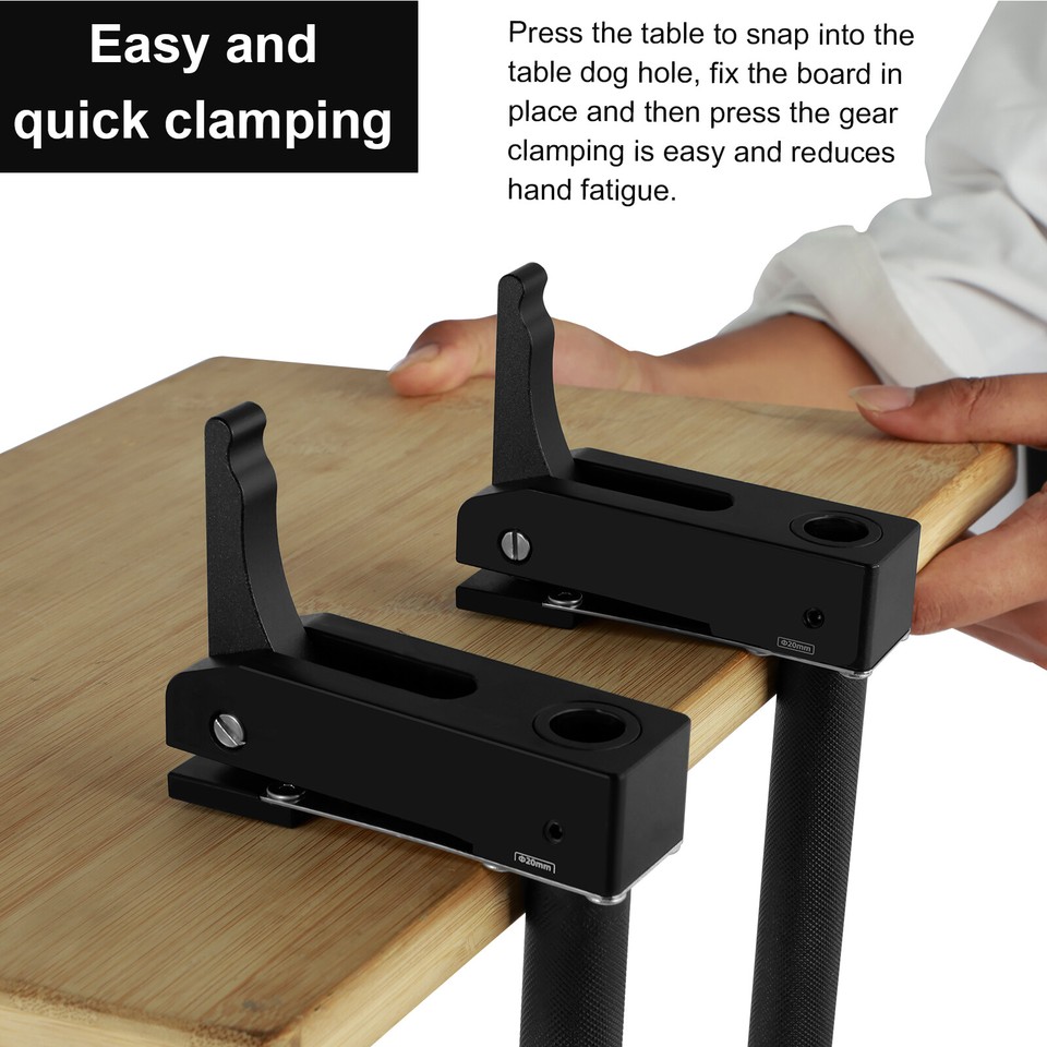 2Pcs Bench Clamp 20mm Aluminum Alloy Workbench Hole Clamp Set ...