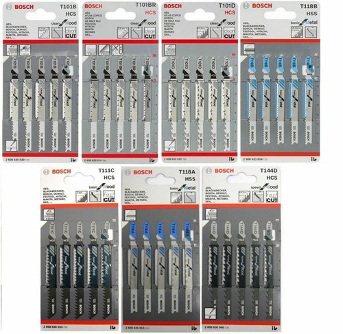 Bosch Jigsaw Blades T144D, T118B, T118A,T101B,T101D,,T101BR T101AO ...