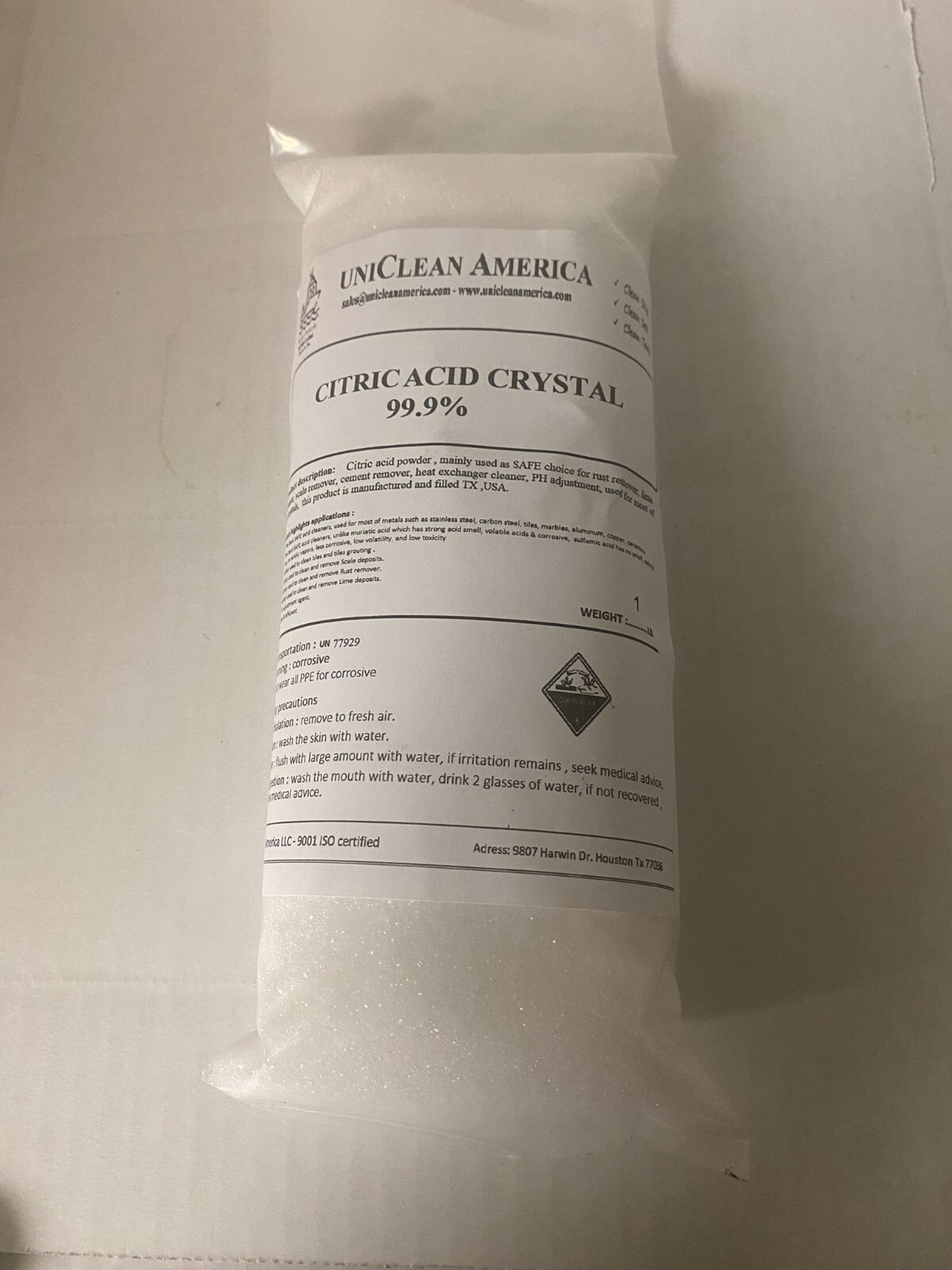 citric acid anhydrous crystal - Anhydrous Grade 99.9% purity | eBay UK