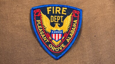 Pleasant Grove Alabama Fire Department Patch Fire Fighter Vintage AL | eBay