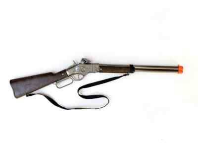 Gonher Cowboy Silver 8-Shot Cap Gun Toy Lever Action Rifle 27" | eBay