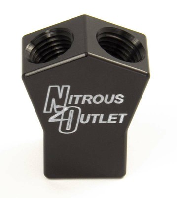 Nitrous Outlet High Flow Y Distribution Block (1/4" NPT Inlet, 1/4" NPT ...